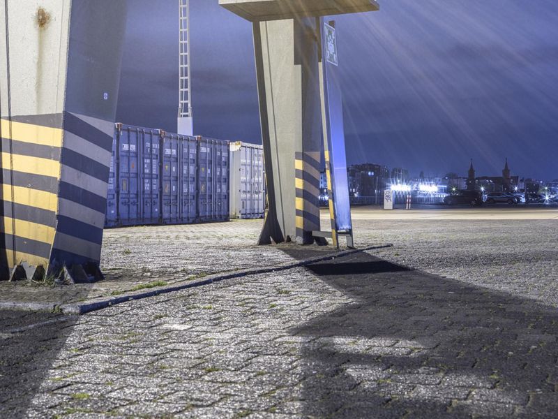 Berlin Container Port at Night HDRi Maps and Backplates