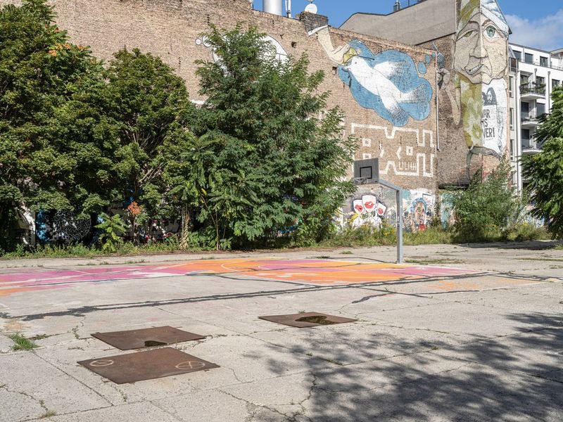Berlin Courtyard: An Open Space for Graffiti Art HDRi Maps and Backplates