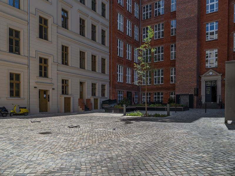 Berlin Courtyard with Classic Architecture HDRi Maps and Backplates