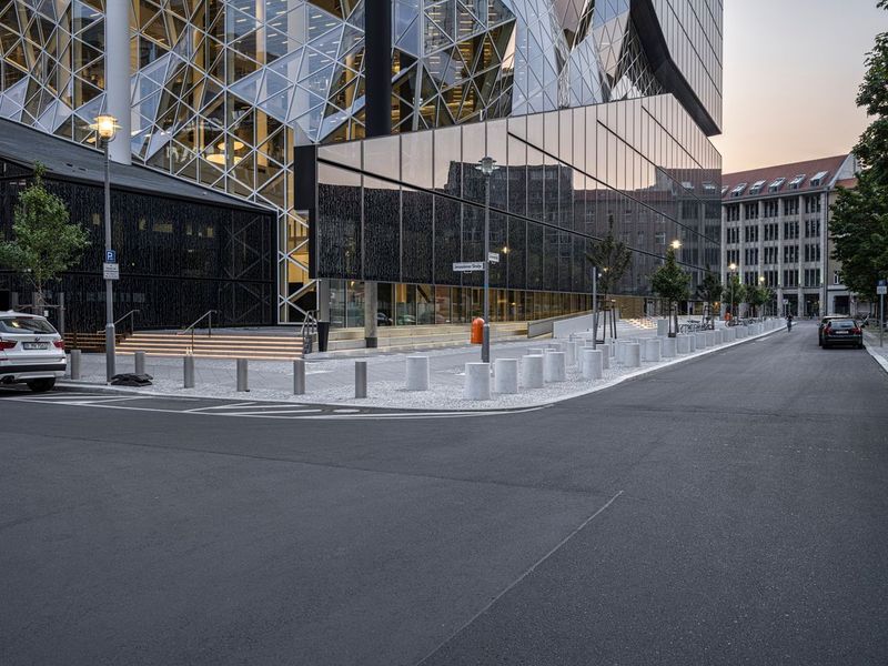 Berlin Financial District: Glass Wall Building HDRi Maps and Backplates