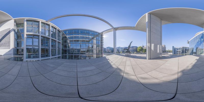 Circular Architecture in Berlin, Germany HDRi Maps and Backplates
