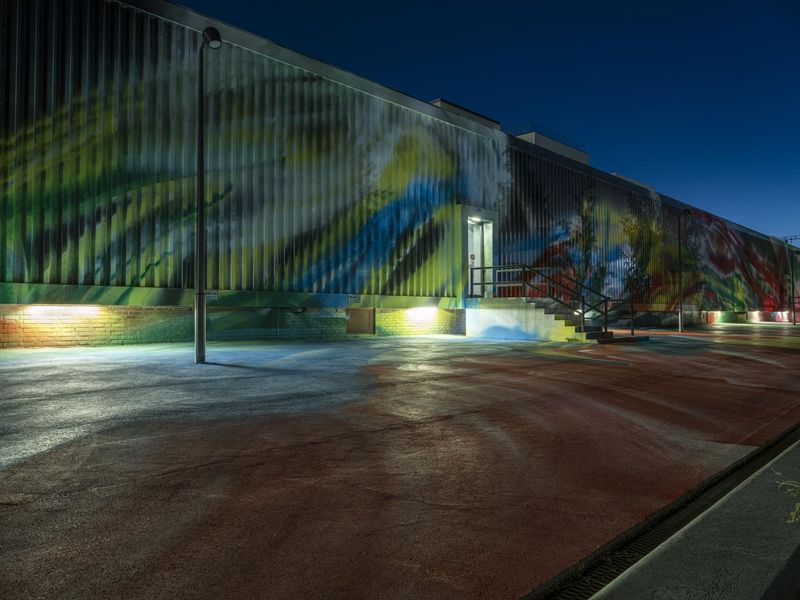 Berlin Germany Night Time Mural HDRi Maps and Backplates
