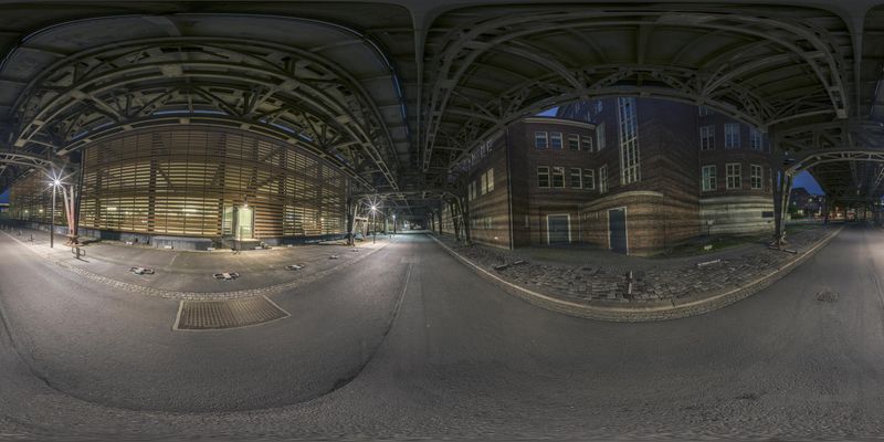 Berlin, Germany: Night View of the Cityscape HDRi Maps and Backplates