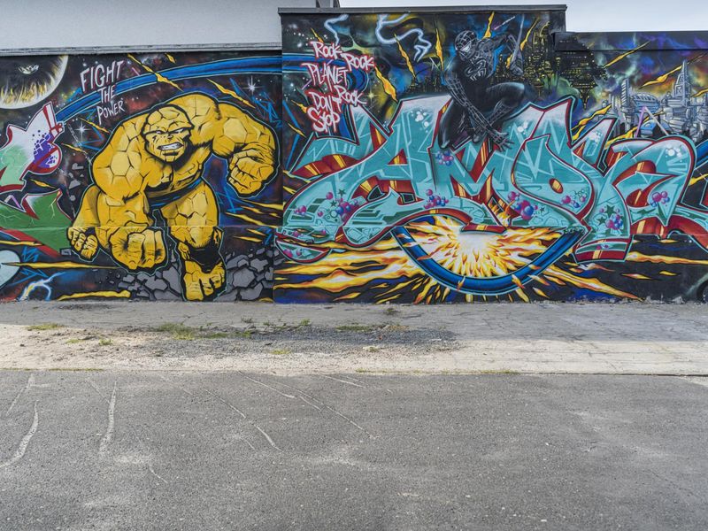 Berlin Graffiti Art in European City HDRi Maps and Backplates