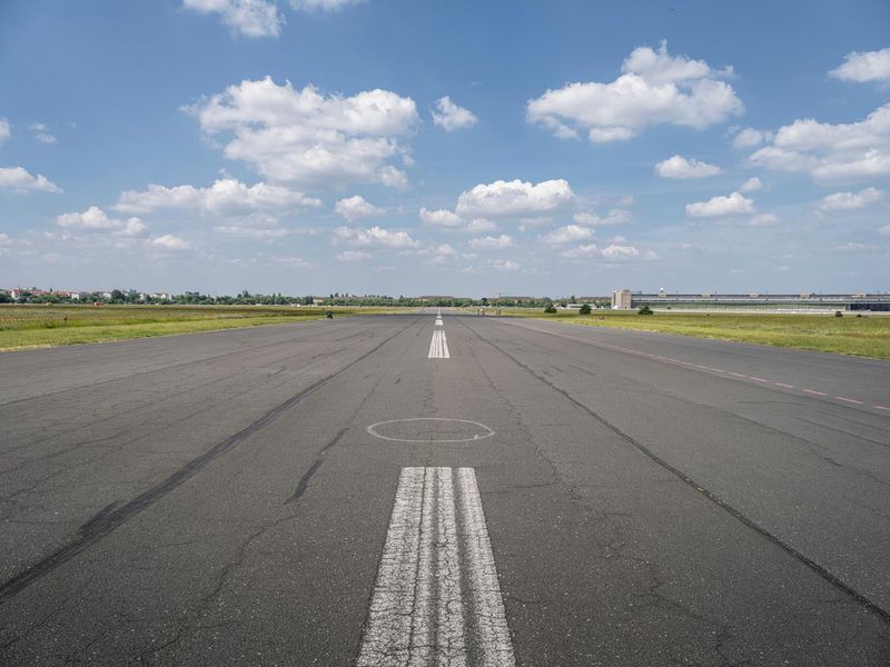 Berlin Landscape: Aerial View of Tempelhof Runway HDRi Maps and Backplates