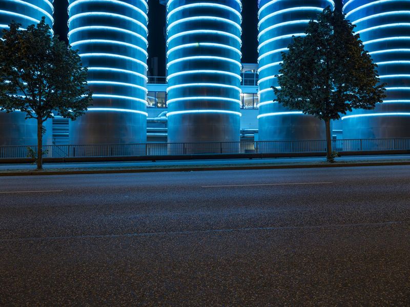 Berlin Night: City Lights by the River in Germany HDRi Maps and Backplates