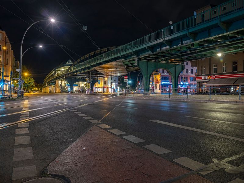 Berlin at Night: City Life with Urban Design HDRi Maps and Backplates