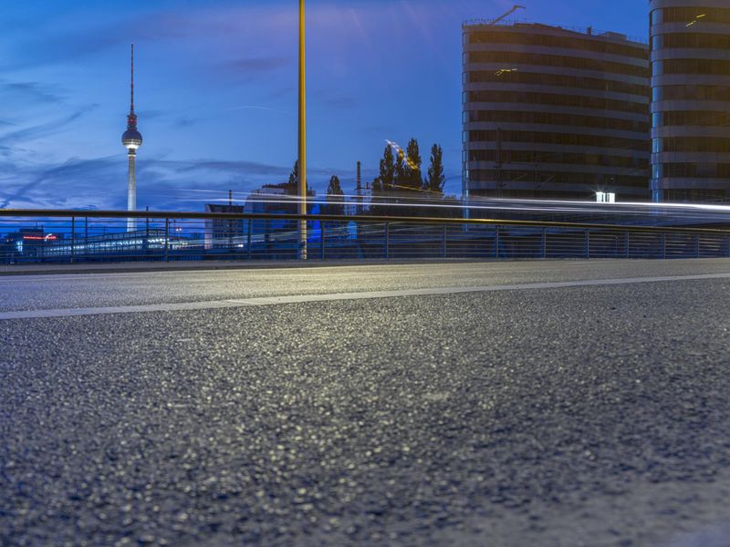 Berlin: Night Cityscape with Low Light HDRi Maps and Backplates