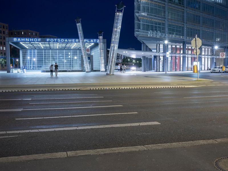 Berlin Potsdamer Platz Night Cityscape HDRi Maps and Backplates