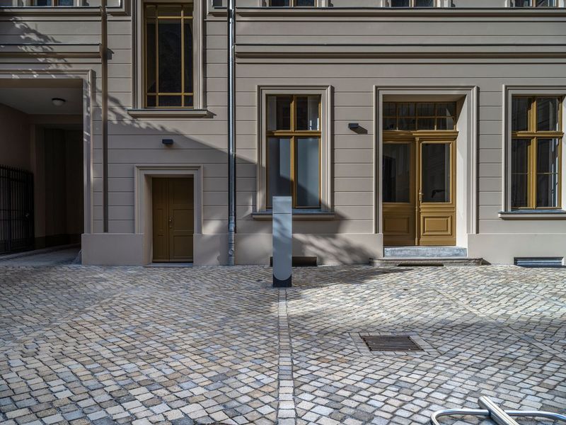 Berlin Residential Courtyard with European Architecture