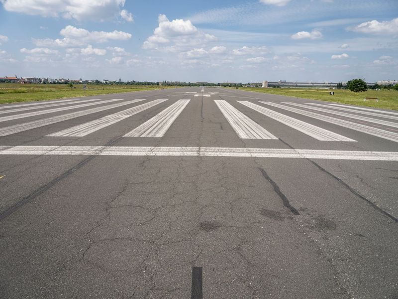 Berlin Tempelhof Airport with Clear Sky and Asphalt Runway - HDRi Maps ...
