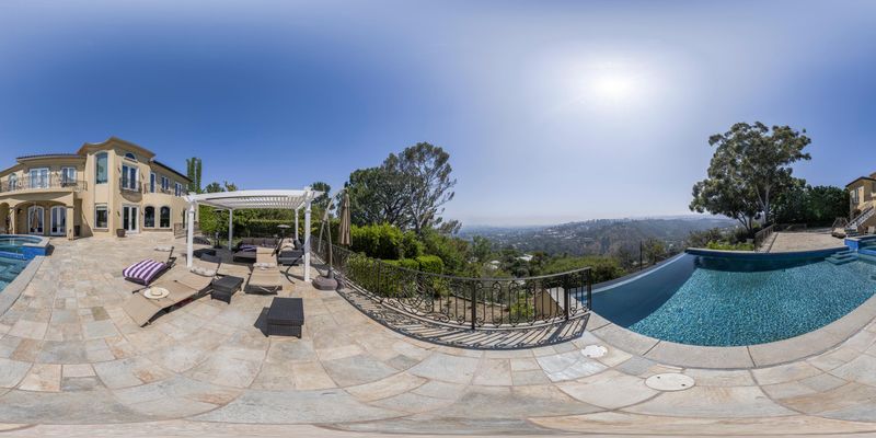 Beverly Hills Pool and Patio: A Serene Aerial View - HDRi Maps and ...