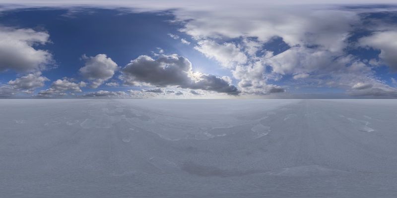 Blizzard in Canada: Snow-Covered Ontario Landscape HDRi Maps and Backplates