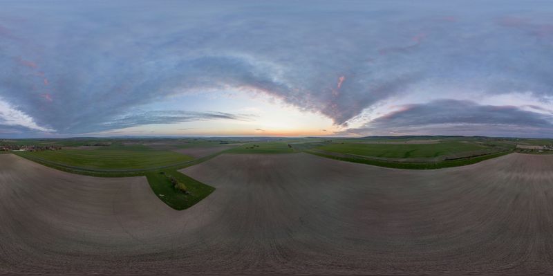 Brandenburg, Germany: Panoramic Valley View under Clear Skies HDRi Maps ...