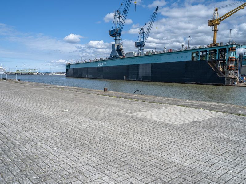 Bremen, Germany: Dock with Big Ship HDRi Maps and Backplates