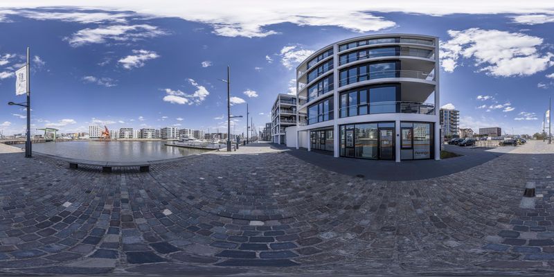 Bremen Harbor Cityscape: Modern Architecture and Serene Waters HDRi ...