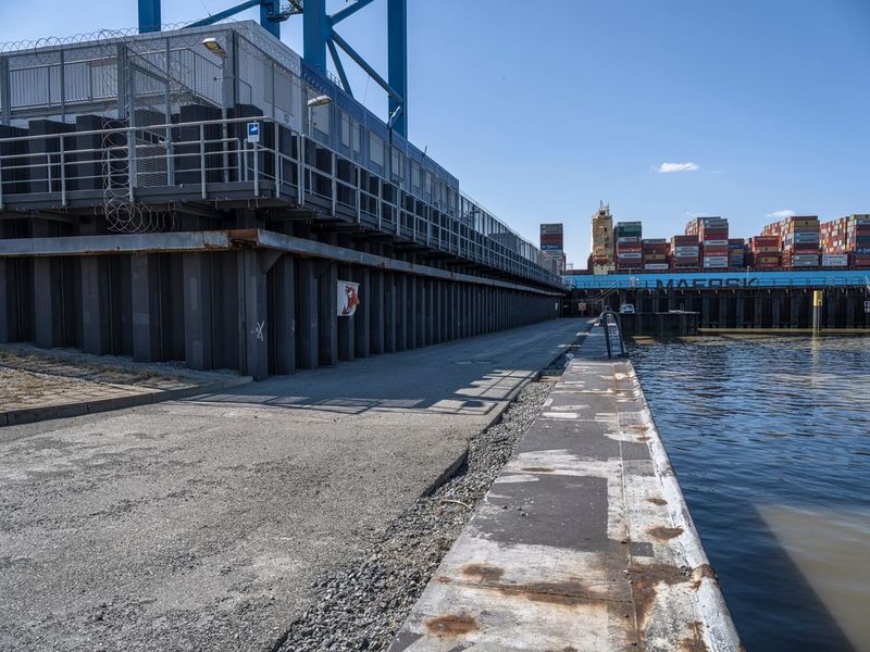 Bremen Open Bridge and Water Container Port - HDRi Maps and Backplates