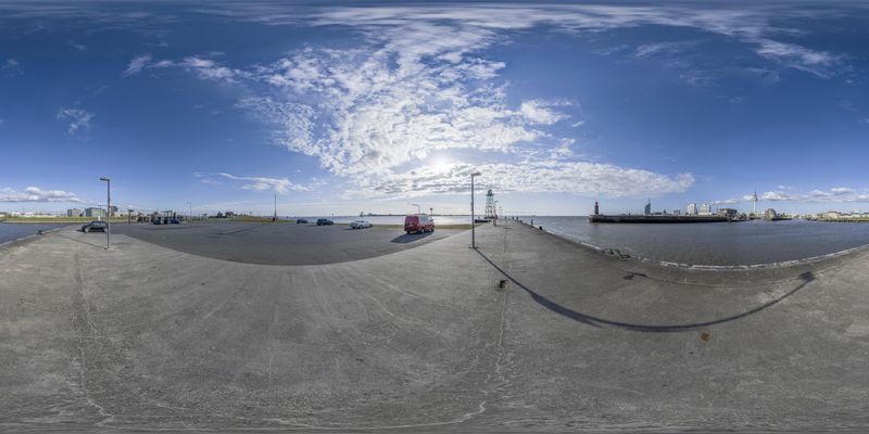 Bremerhafen, Germany: A Calm Coastal Cityscape HDRi Maps and Backplates
