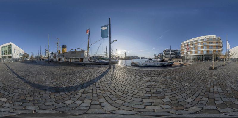 Bremerhafen, Germany: A Sunny Day in the City HDRi Maps and Backplates