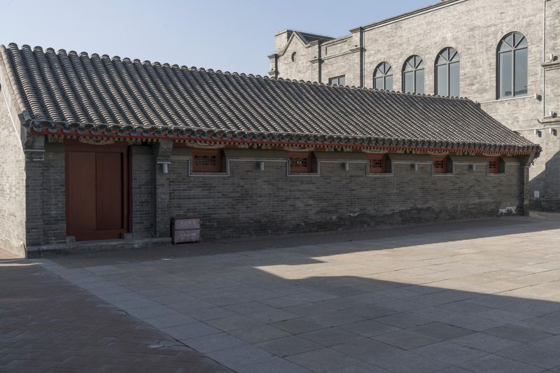 Brick Building in Beijing with Chinese Language Sign HDRi Maps and ...