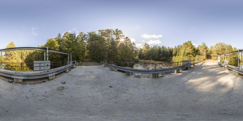 Bridge in Toronto with Stairs, Sandy Forest, and Trees HDRi Maps and ...