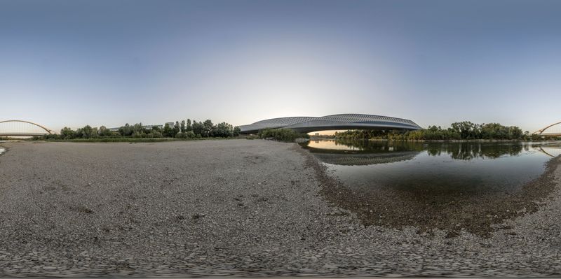Bridges on the Water: Zaragoza, Spain HDRi Maps and Backplates