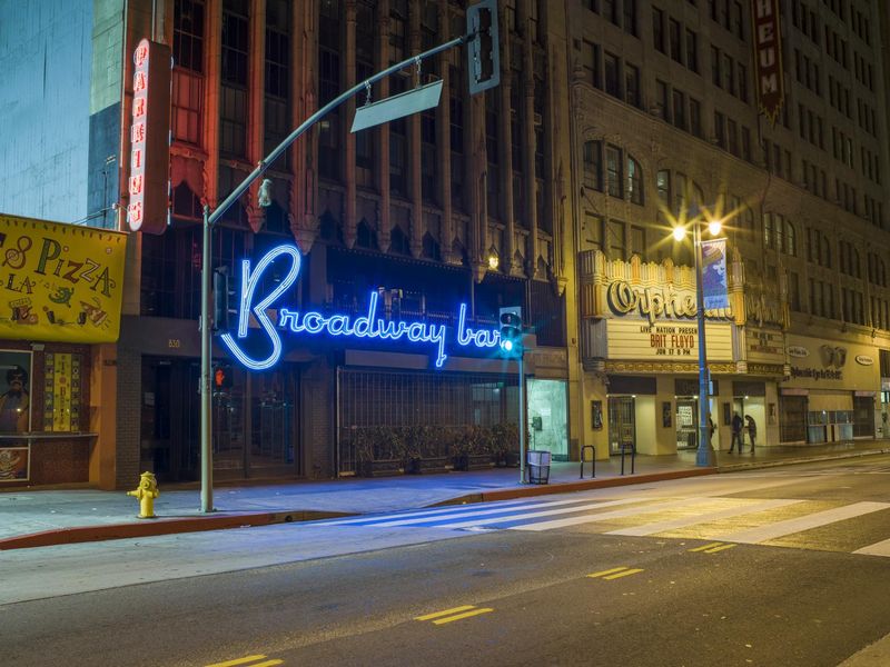 Broadway New York City Neon Sign HDRi Maps and Backplates