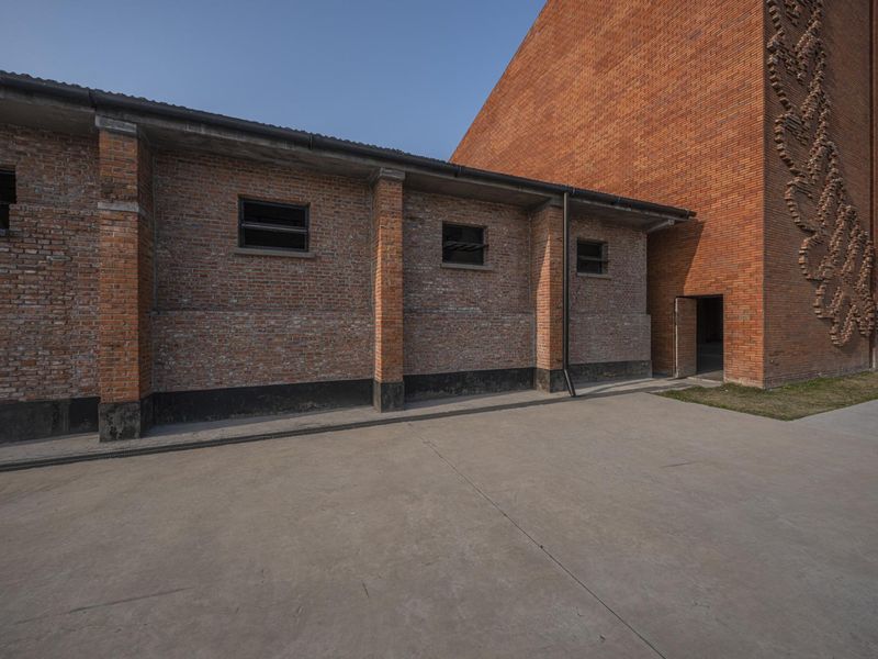 Brown Brick Warehouse in Shanghai's Art District HDRi Maps and Backplates