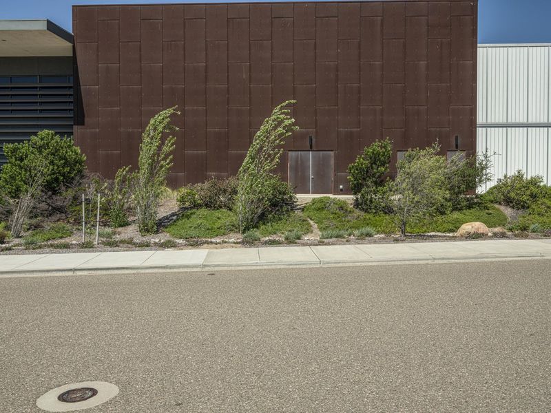 Los Angeles Modern Architecture: Brown Building on Lined Street HDRi ...