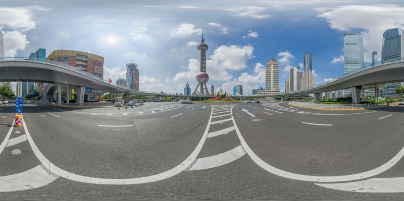 Urban Metropolis in Shanghai, China HDRi Maps and Backplates