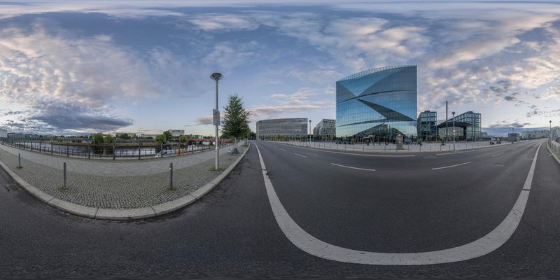Modern Architecture in Germany's Finacial District HDRi Maps and Backplates