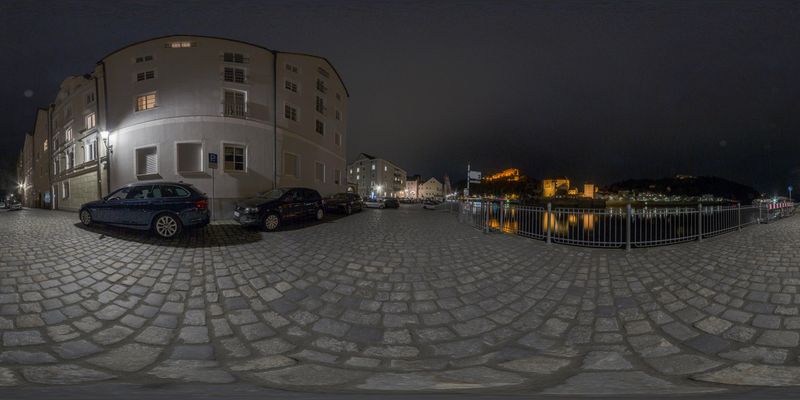Nighttime Cityscape with Classic Architecture and River HDRi Maps and ...