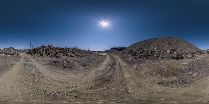 Scenic Mountain Landscape in Makhtesh Quarry HDRi Maps and Backplates