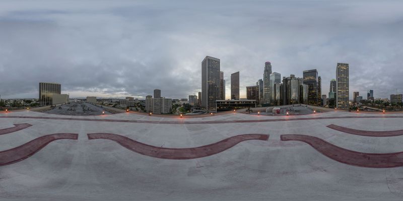 Los Angeles Business District at Dawn HDRi Maps and Backplates