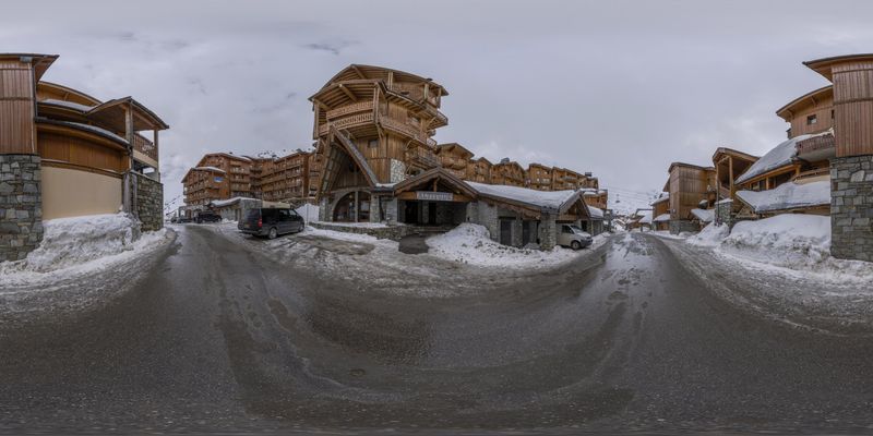 A Winter Road in the French Alps HDRi Maps and Backplates