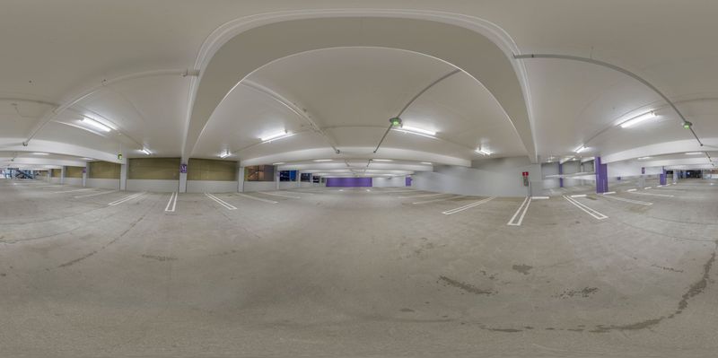 California Architecture: A Parking Garage with Curved Ceiling Columns ...