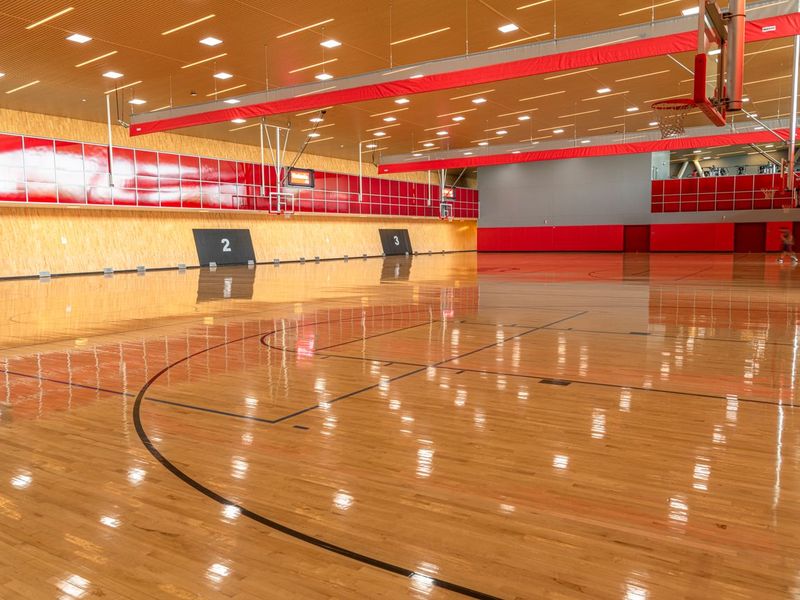 California Basketball Stadium in an Open Space HDRi Maps and Backplates