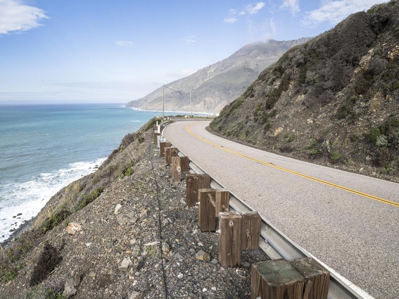 California Big Sur Coastal Road Cliff Ocean HDRi Maps and Backplates