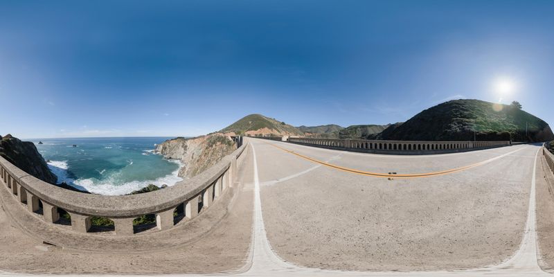 California's Bixby Creek Bridge: A Coastal Highway Experience HDRi Maps ...