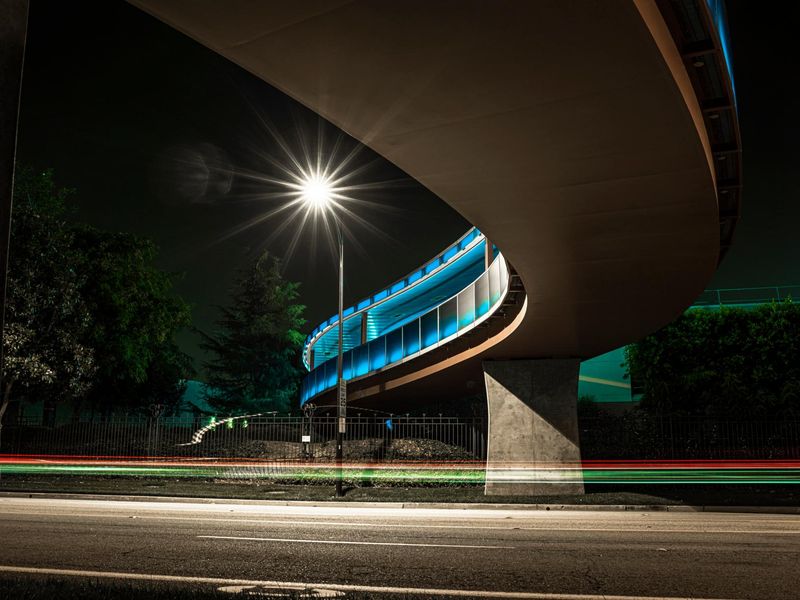 California City Night Street Lights HDRi Maps and Backplates