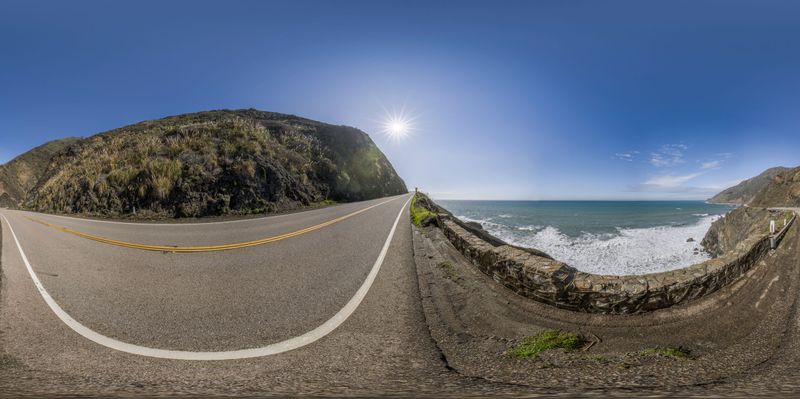 California's Coastal Cliffs: A Majestic View of the Ocean - HDRi Maps ...