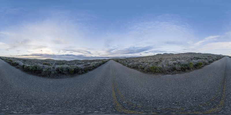 A Scenic Drive Along the California Coast at Dawn HDRi Maps and Backplates