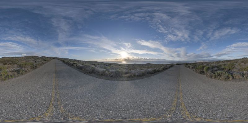 California Coastal Landscape: A Foggy Morning HDRi Maps and Backplates