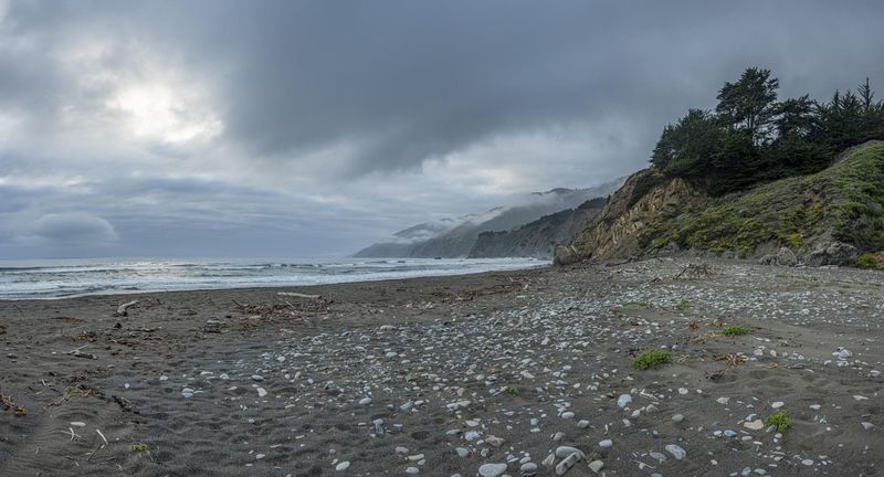 California Coastal Shore Sandy Beach Sunset HDRi Maps and Backplates