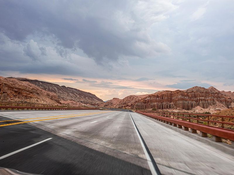 California Dawn: A Dramatic Road with a Mountain View HDRi Maps and ...