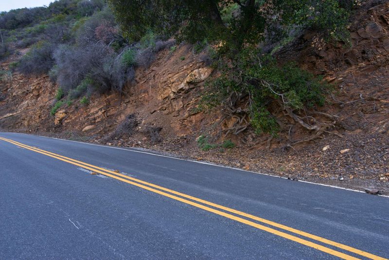 California Dawn on Mountain Road Asphalt HDRi Maps and Backplates