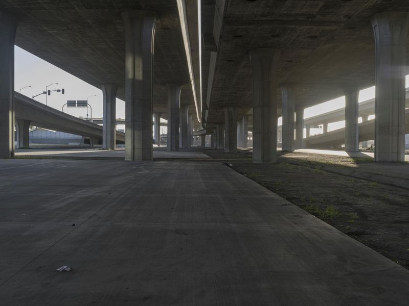California Dawn: A Road and Parking Underpass in the USA HDRi Maps and ...