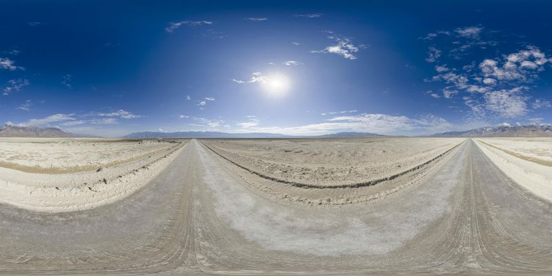 California Desert Landscape: Arid Terrain and Tracks HDRi Maps and ...