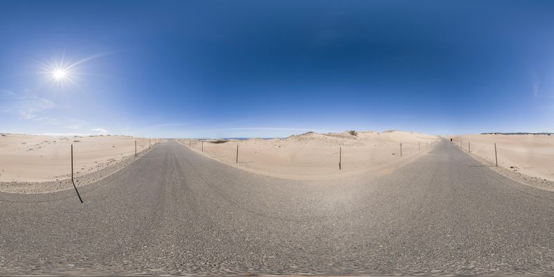 California Desert Road: Leading to a Coastal Shoreline - HDRi Maps and ...