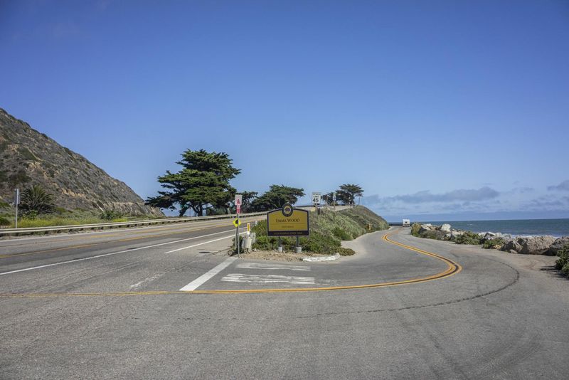 Scenic View of California Highway and Ocean Coastline